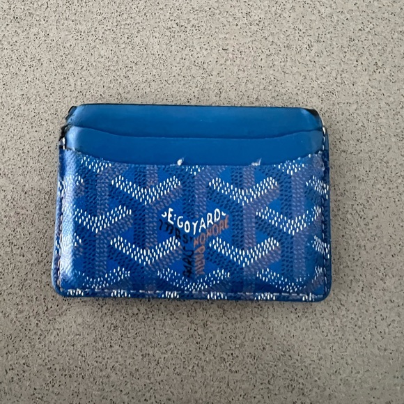Goyard | Other | Goyard Card Holder Blue | Poshmark